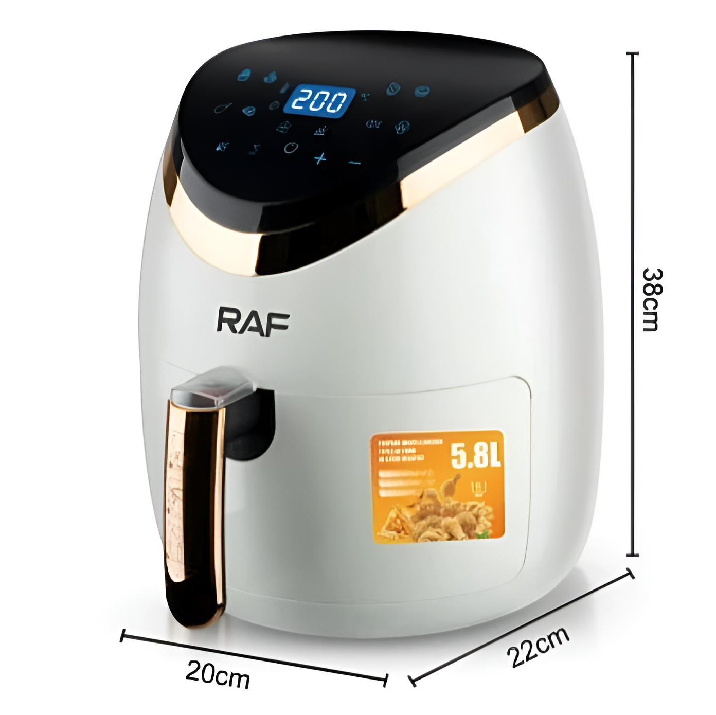 Friteuza cu Aer Cald RAF R5234B Air Fryer 1500W