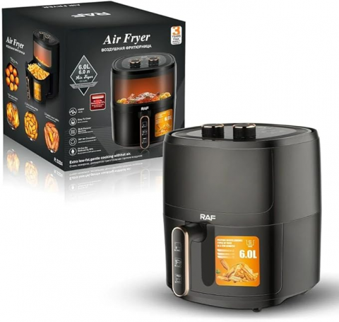 Friteuza cu aer inoxidabil fara ulei Ecran din sticla transparenta ...