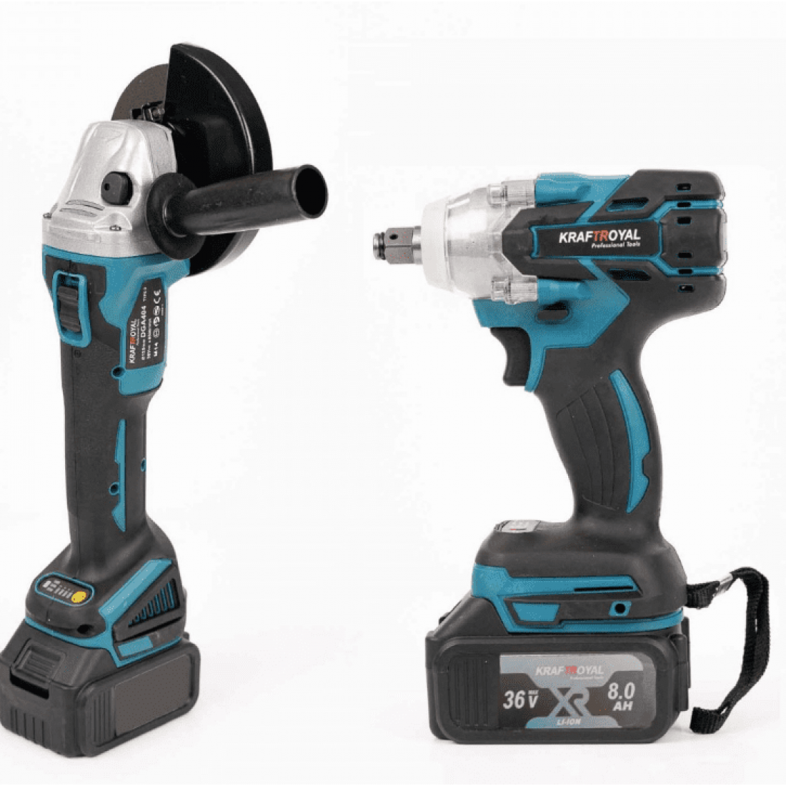 SET PISTOL DE IMPACT 2IN1 SI FLEX KRAFTROYAL, 2 ACUMULATORI, TRUSA